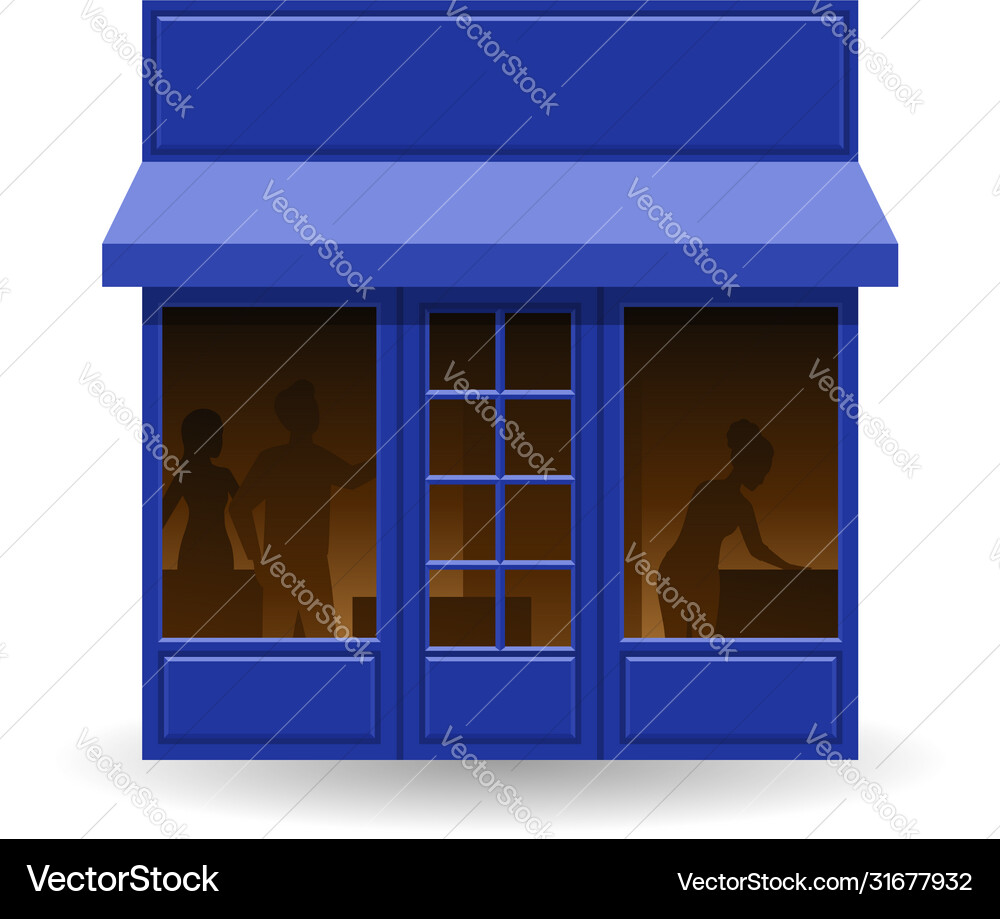 Small business commercial premise Royalty Free Vector Image