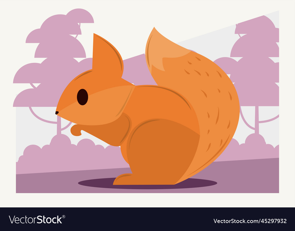Squirrel forest design Royalty Free Vector Image