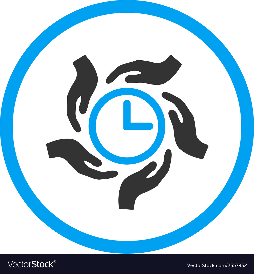 Time care rounded icon Royalty Free Vector Image Time care rounded icon Royalty Free Vector Image