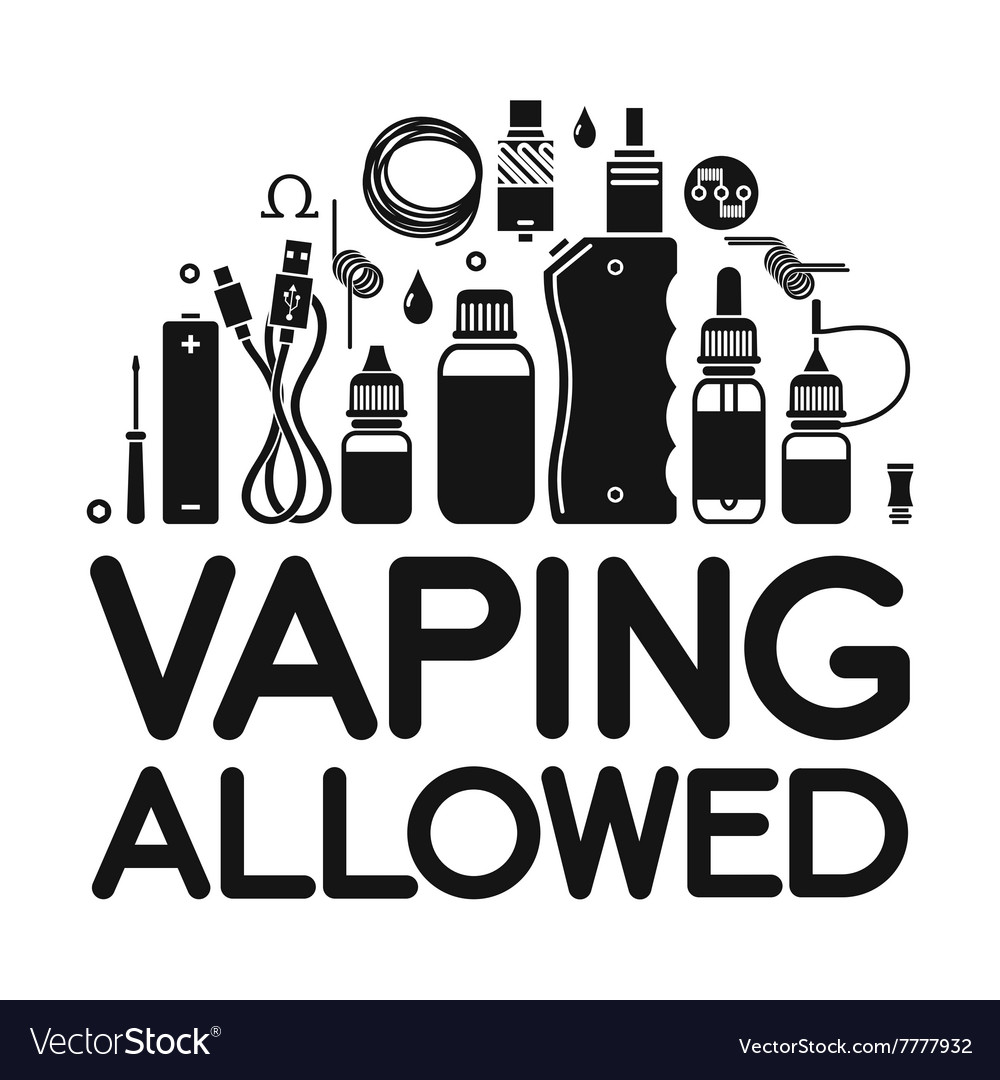 Vaping allowed Royalty Free Vector Image - VectorStock