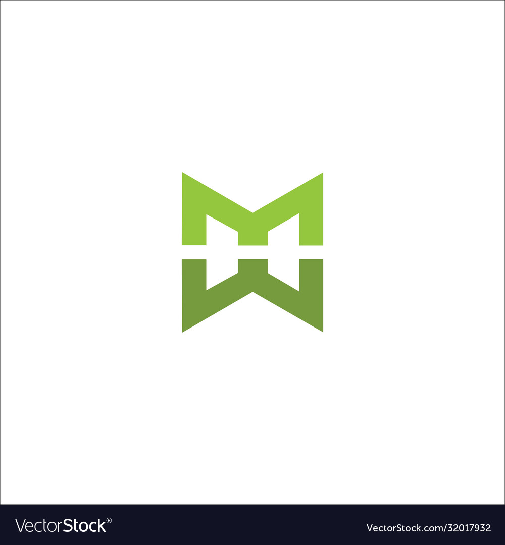 WM Initial Logo Template Royalty Free Vector Image