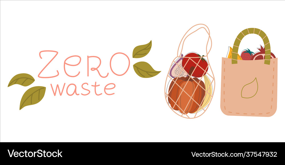 Zero waste objects isolated with a white Vector Image