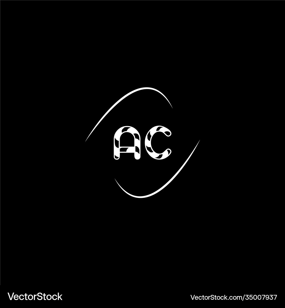 A c letter logo creative design on black color Vector Image