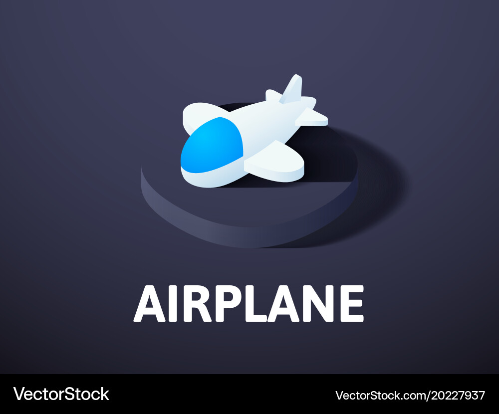 Airplane isometric icon isolated on color Vector Image