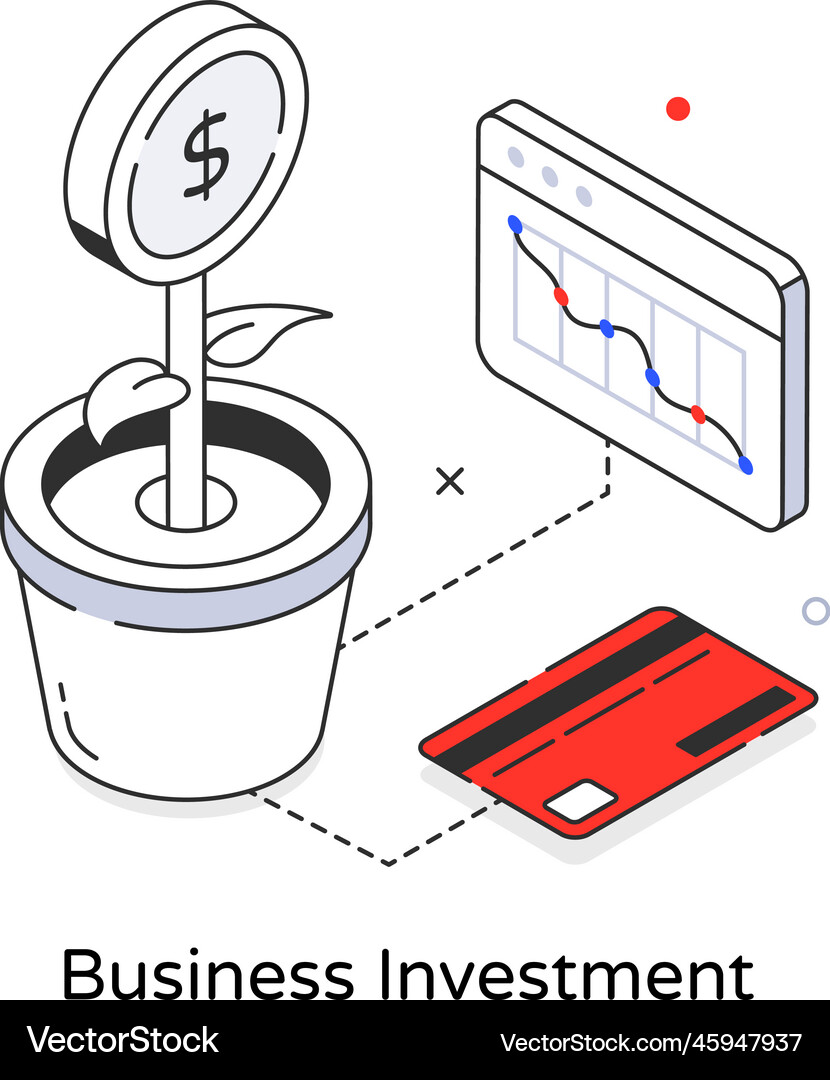 Business investment Royalty Free Vector Image - VectorStock