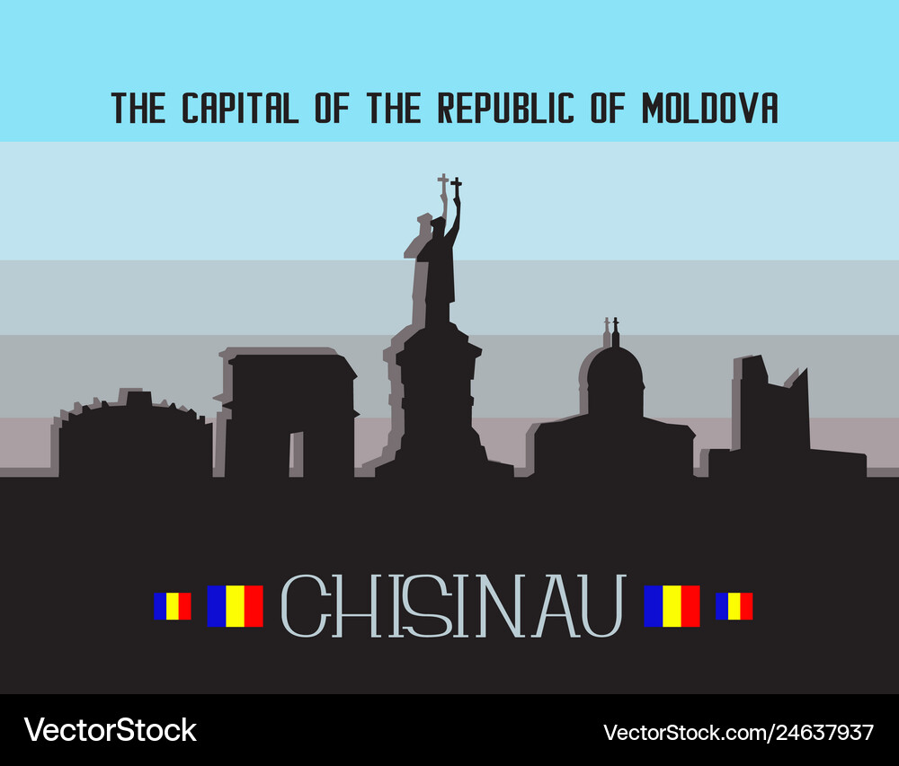 Chisinau city infographics Royalty Free Vector Image