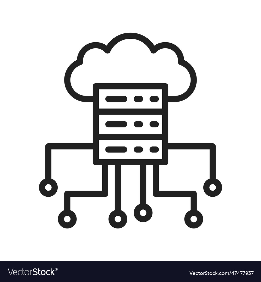 Cloud computing icon image Royalty Free Vector Image