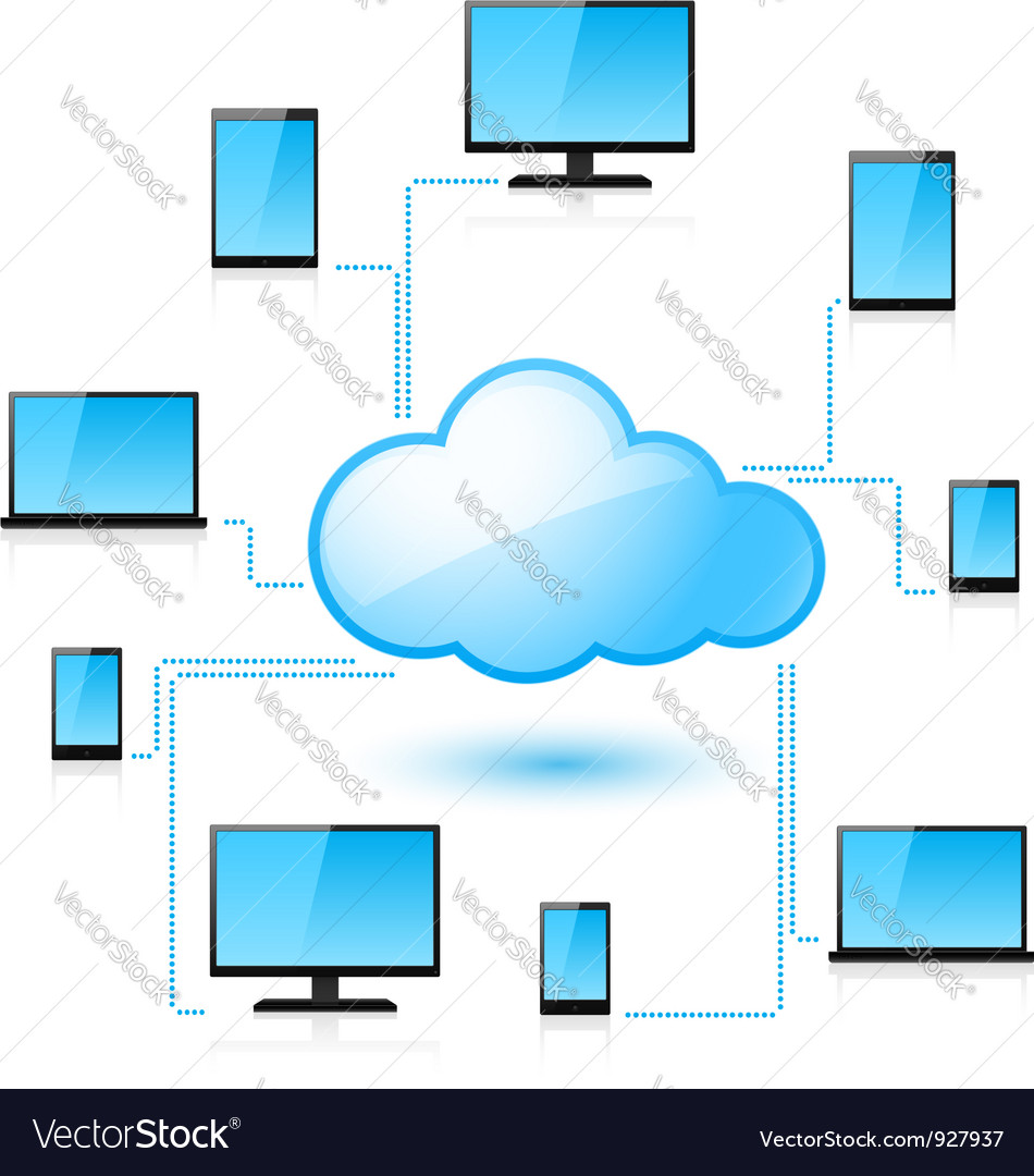 Cloud computing Royalty Free Vector Image - VectorStock