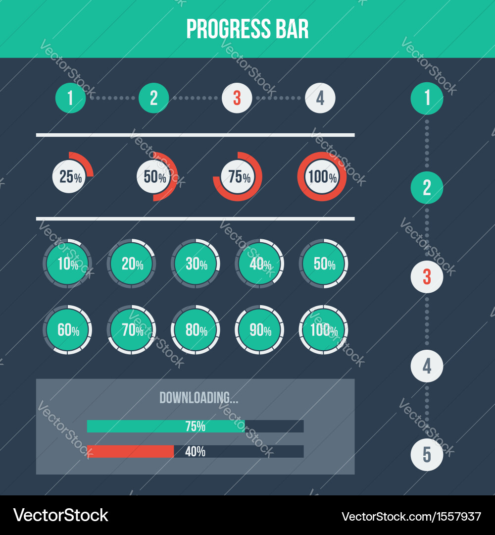 Flat ui design elements Royalty Free Vector Image