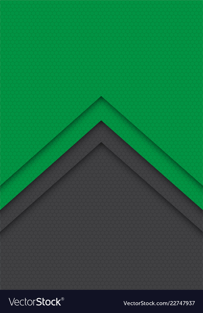 Green Grey Arrow Hexagon Mesh Pattern Royalty Free Vector