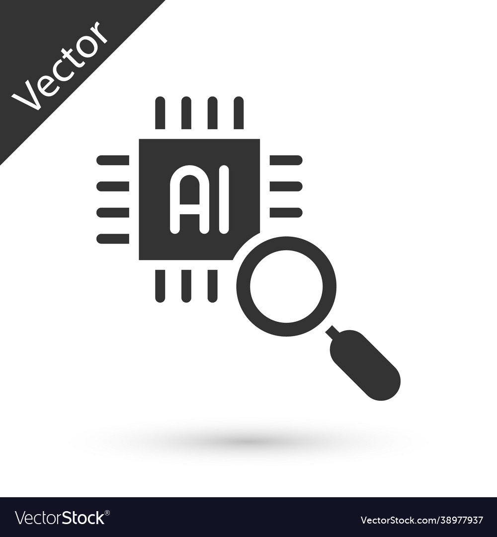 Grey computer processor with microcircuits cpu Vector Image