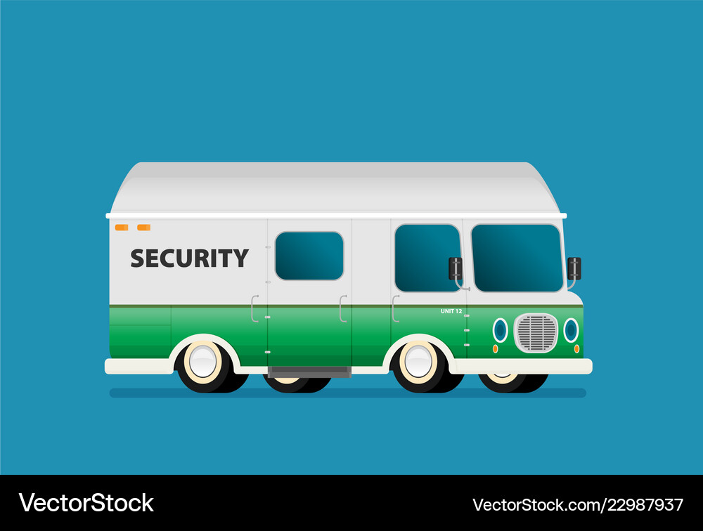 Modern bank armored van vehicle Royalty Free Vector Image