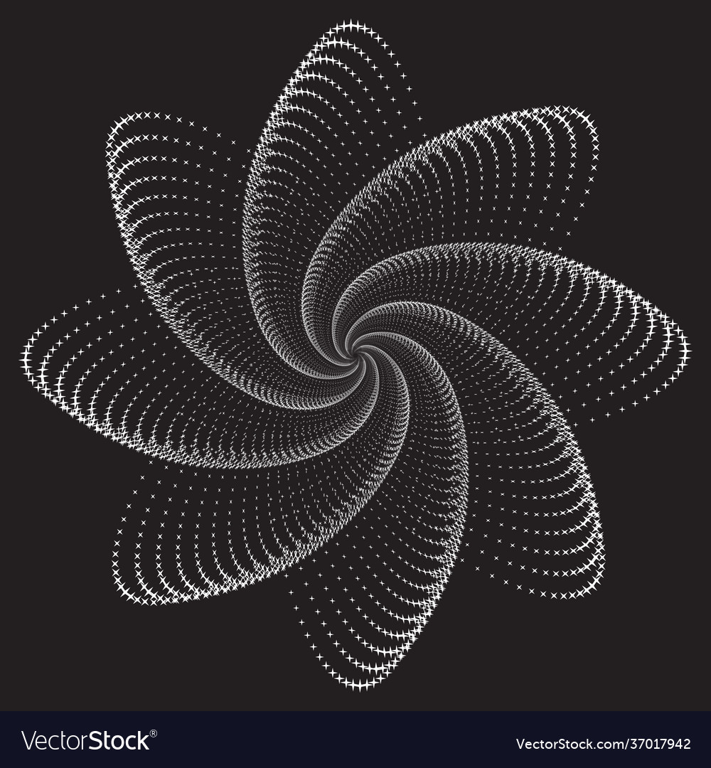 Dotted halftone spiral color pattern or texture Vector Image