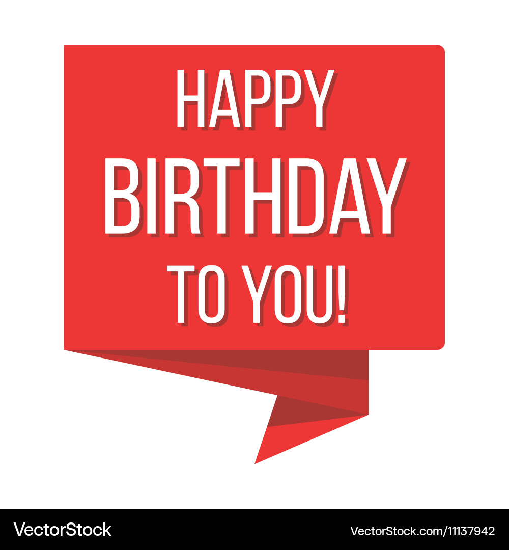Happy birthday red banner Royalty Free Vector Image
