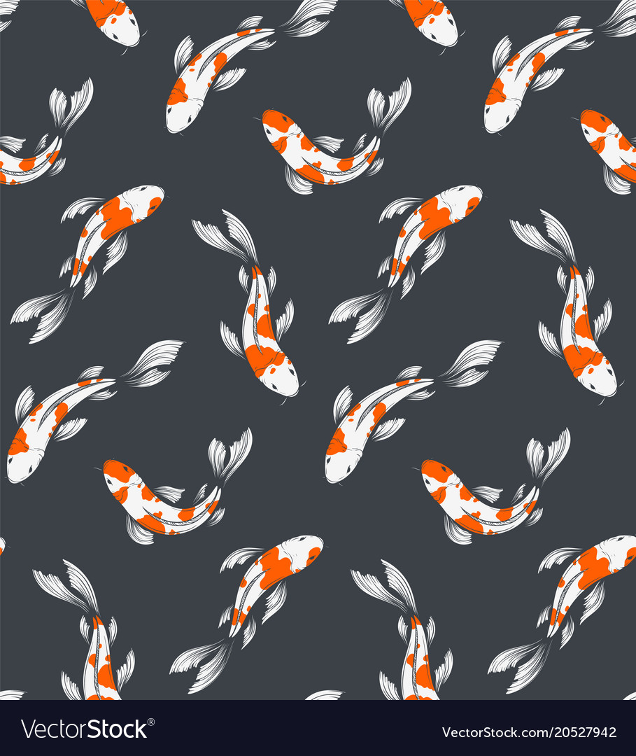  Koi Fish Pattern Royalty Free Vector Image VectorStock