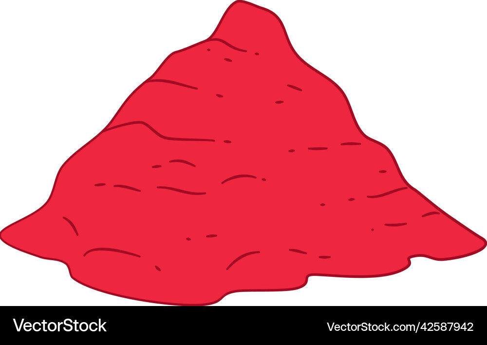 Pepper powder icon outline hand drawn Royalty Free Vector