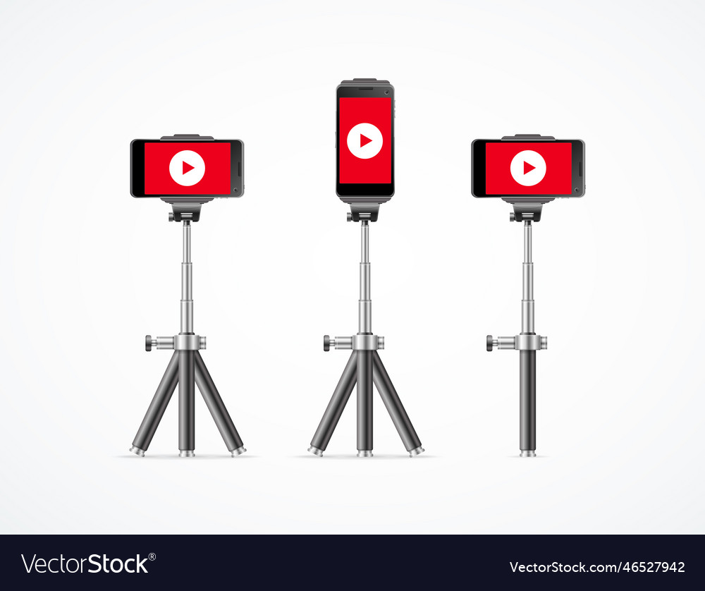 Realistic detailed 3d mobile phone on different Vector Image