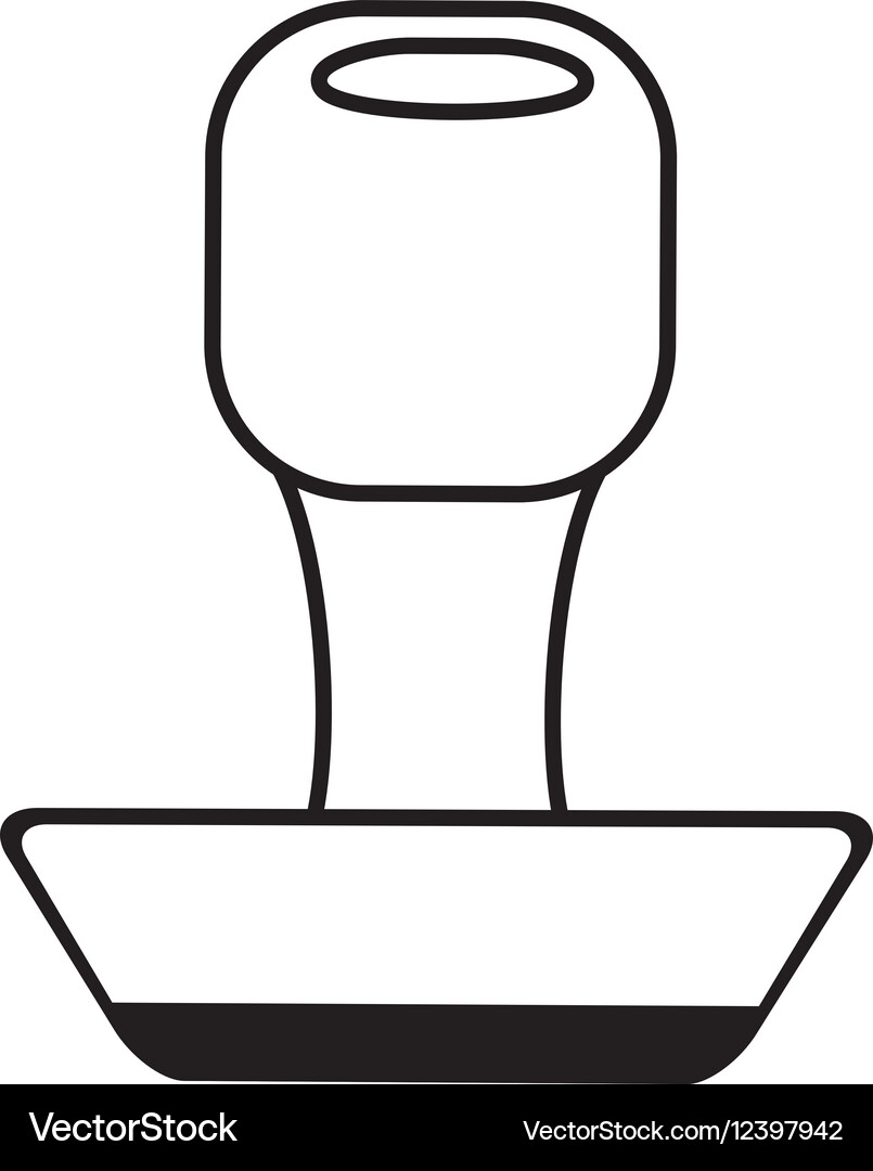 Rubber stamping supplies outline Royalty Free Vector Image