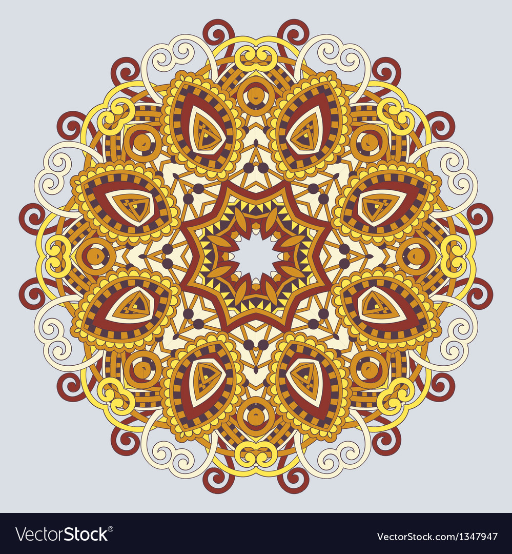 Circle ornament ornamental round lace Royalty Free Vector