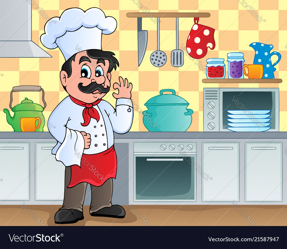 Kitchen theme image 2 Royalty Free Vector Image