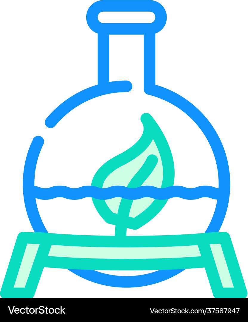 Laboratory research biogas color icon Royalty Free Vector