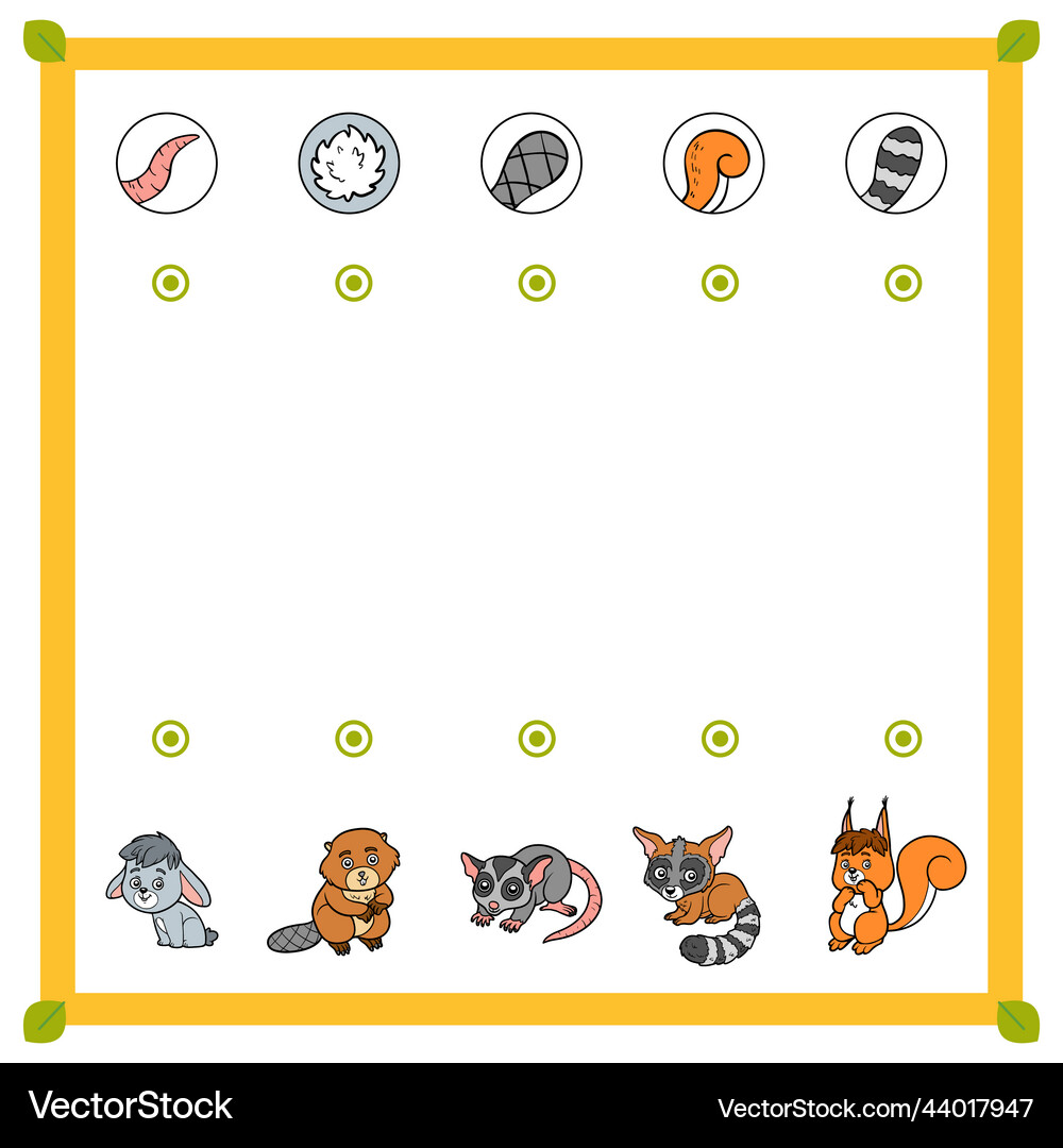 Matching game education for children find Vector Image