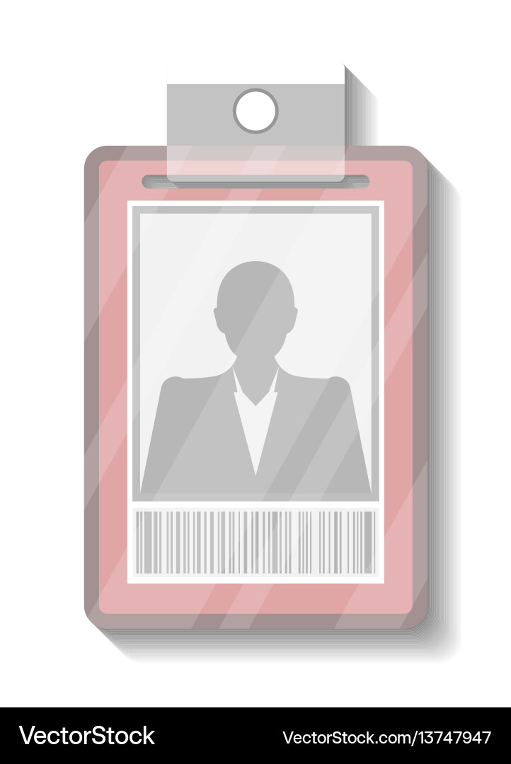 Name tag holder or badge template Royalty Free Vector Image