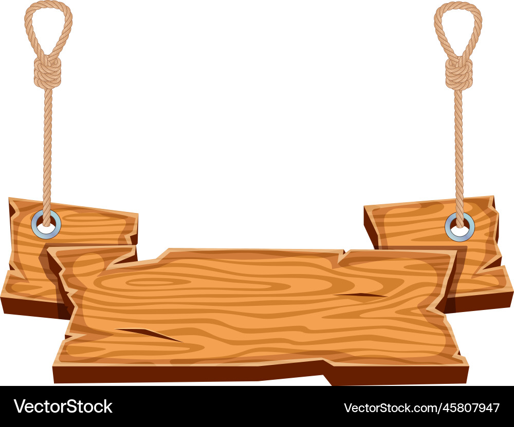 Old signboard cartoon wooden template rustic Vector Image
