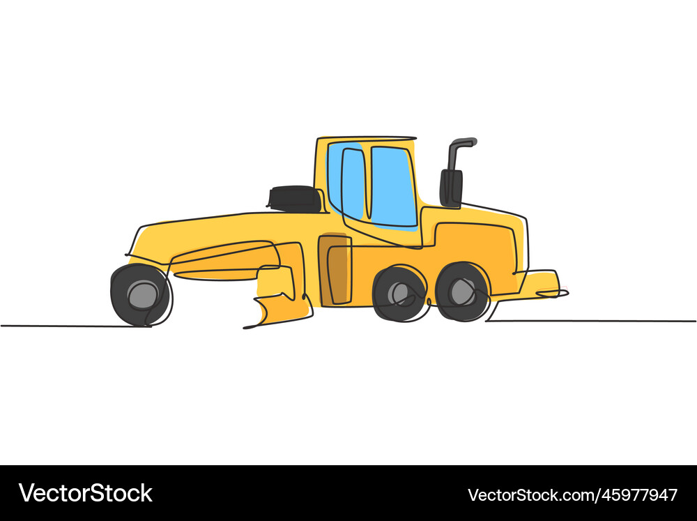 One single line drawing of metal roller Royalty Free Vector