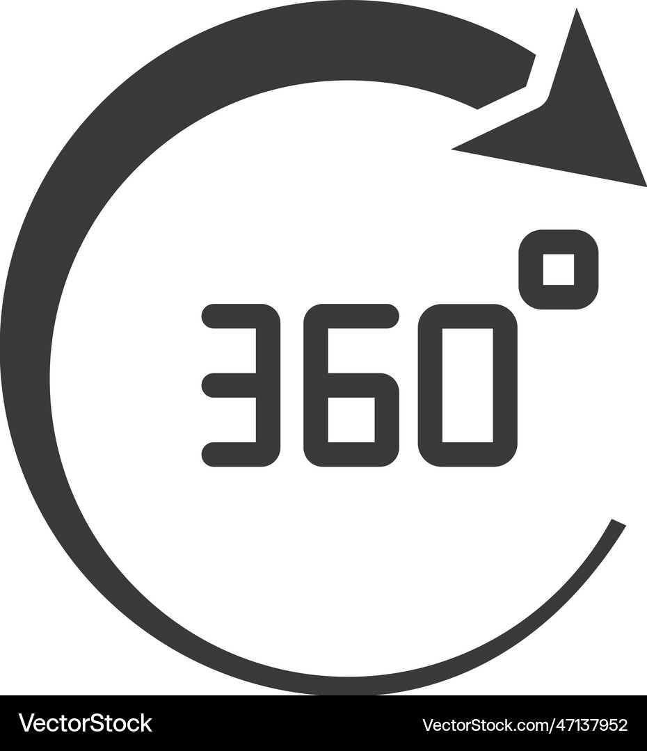 360 degree icon filled degree icon from Royalty Free Vector