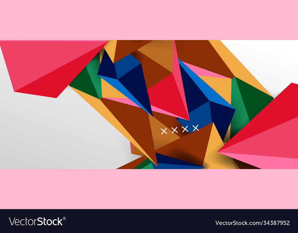 3d low poly abstract shape background Royalty Free Vector