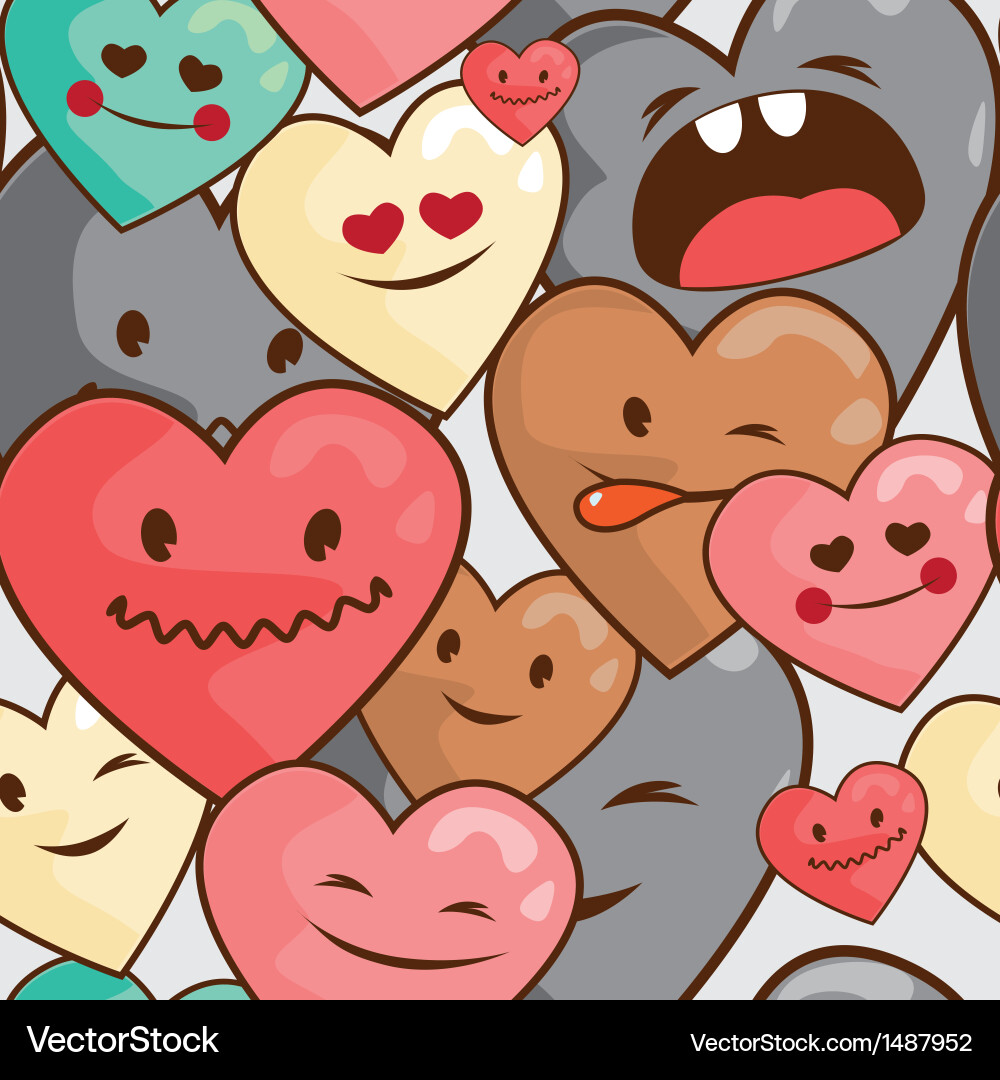 Big hearts seamless Royalty Free Vector Image - VectorStock