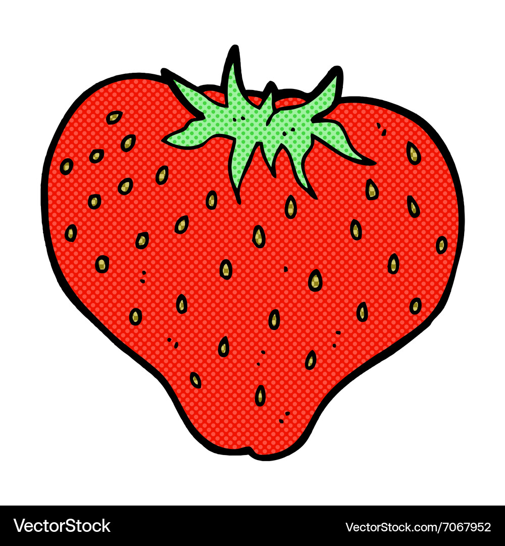 Comic cartoon strawberry Royalty Free Vector Image