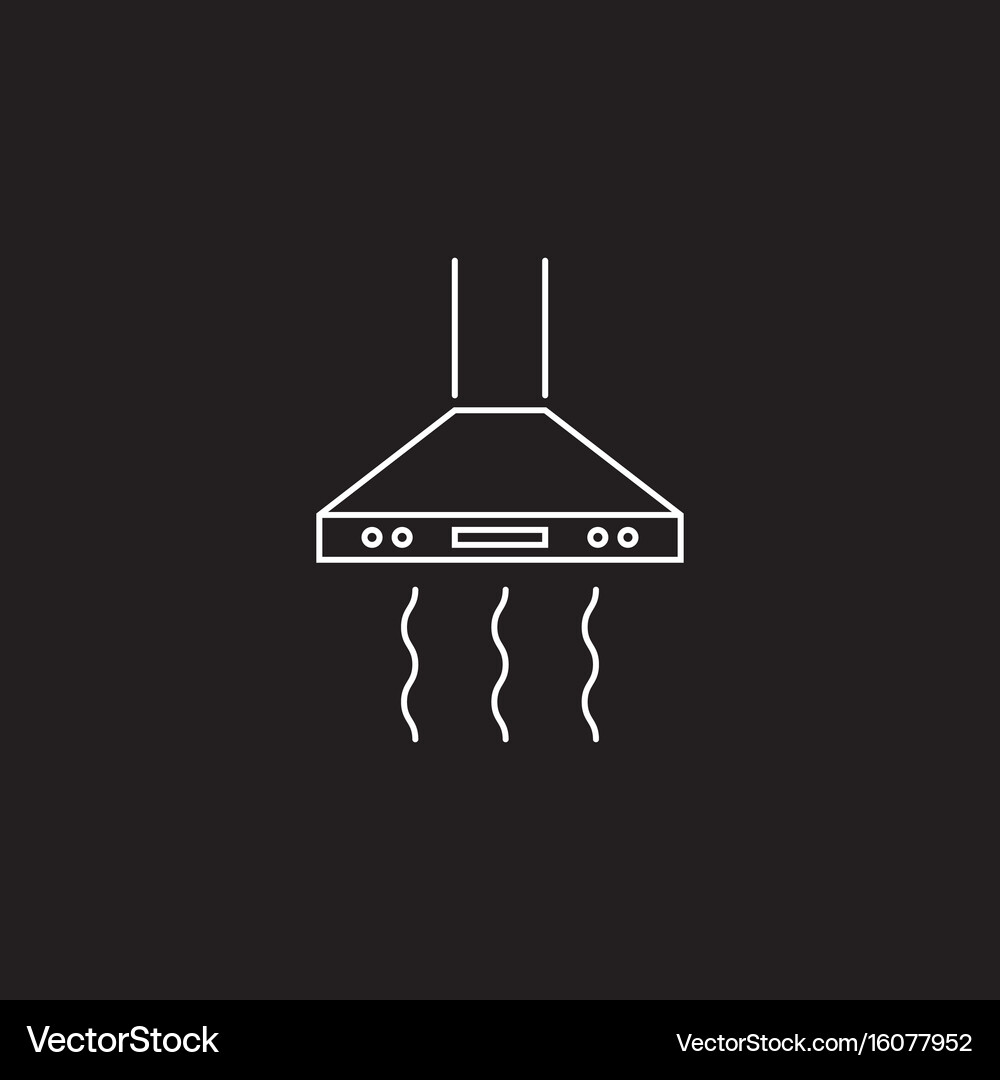 Cooker hood line icon outline Royalty Free Vector Image