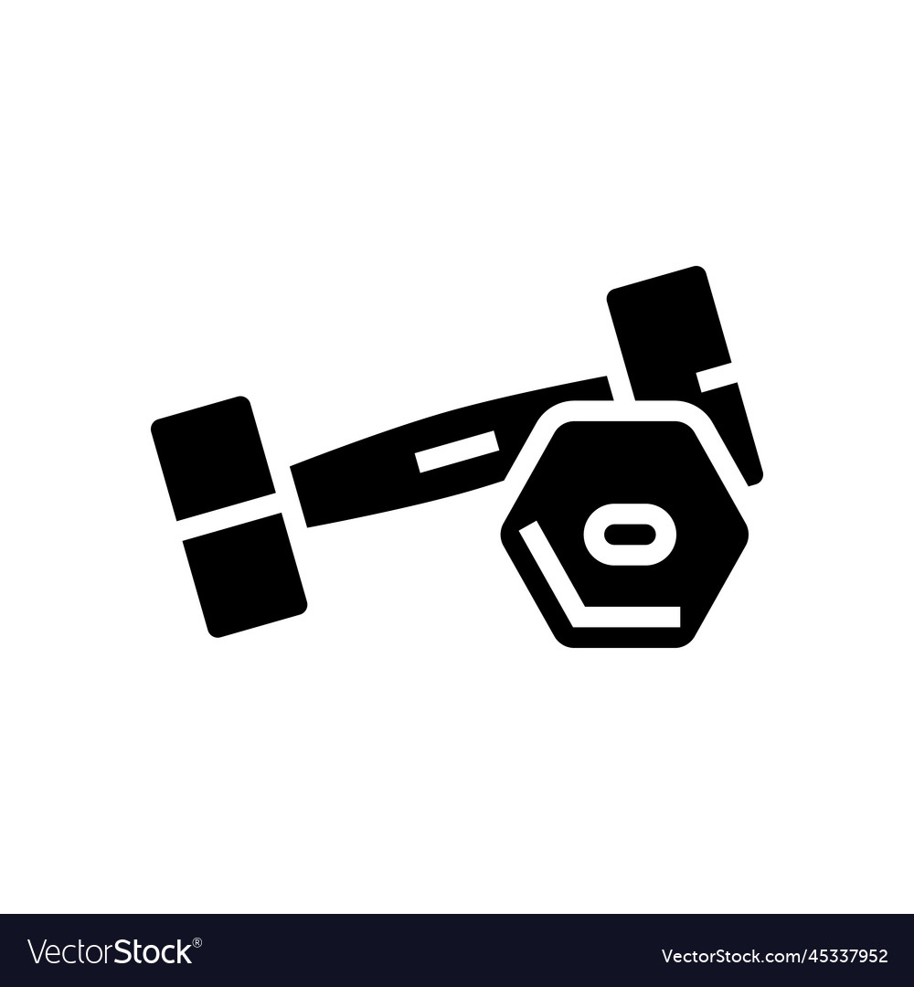 Dumbbell fitness sport glyph icon Royalty Free Vector Image