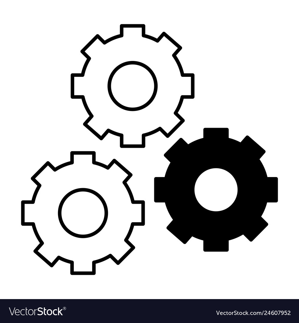 Gears engineering industry progress Royalty Free Vector