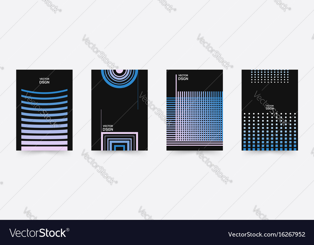 Geometric covers template set Royalty Free Vector Image