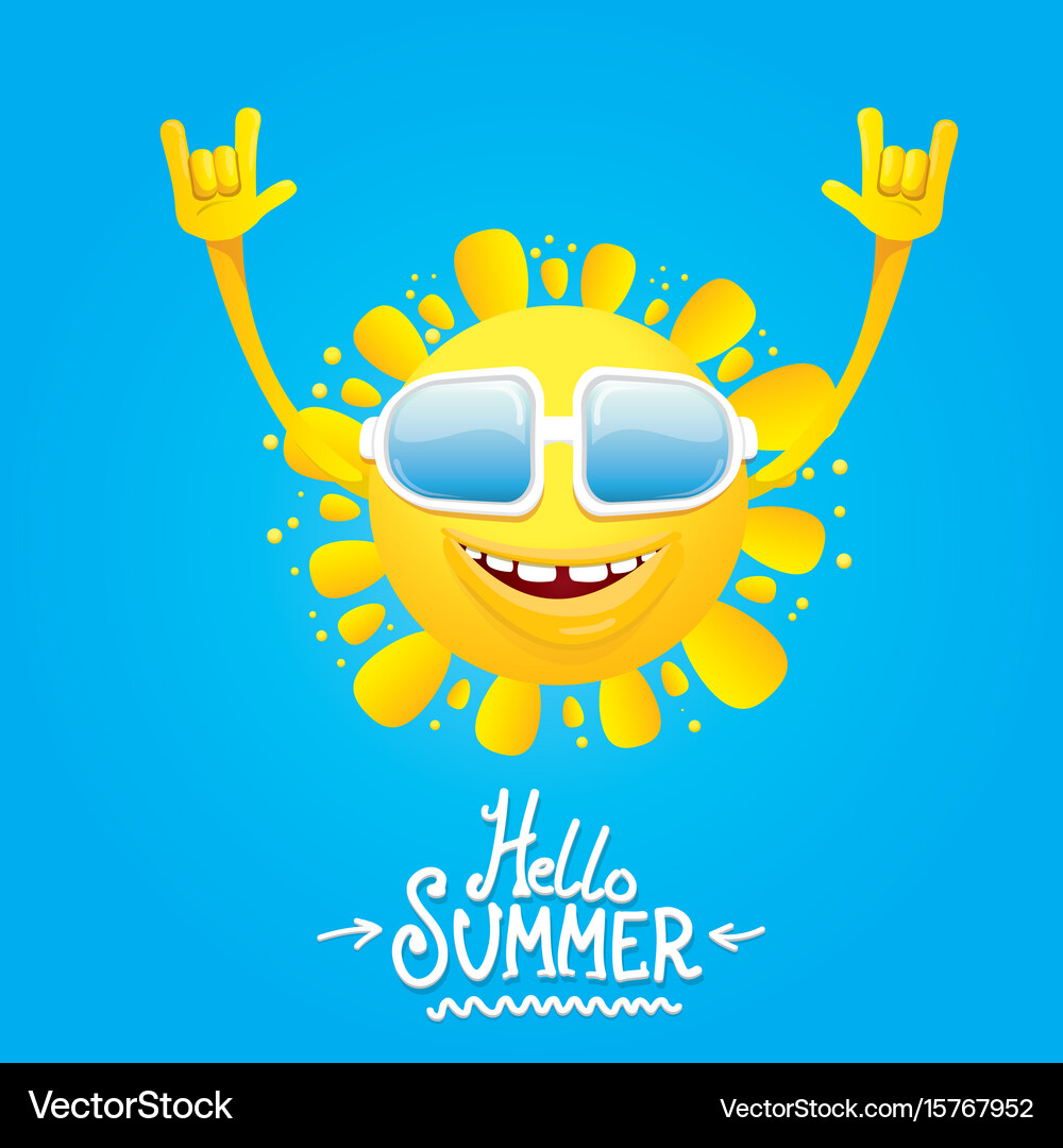 Hello summer rock n roll poster party Royalty Free Vector
