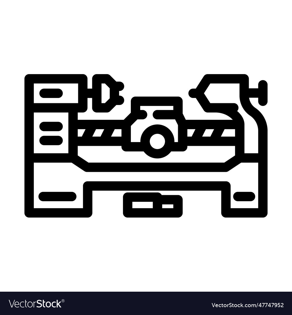 Lathe tool work line icon Royalty Free Vector Image Lathe tool work line icon Royalty Free Vector Image
