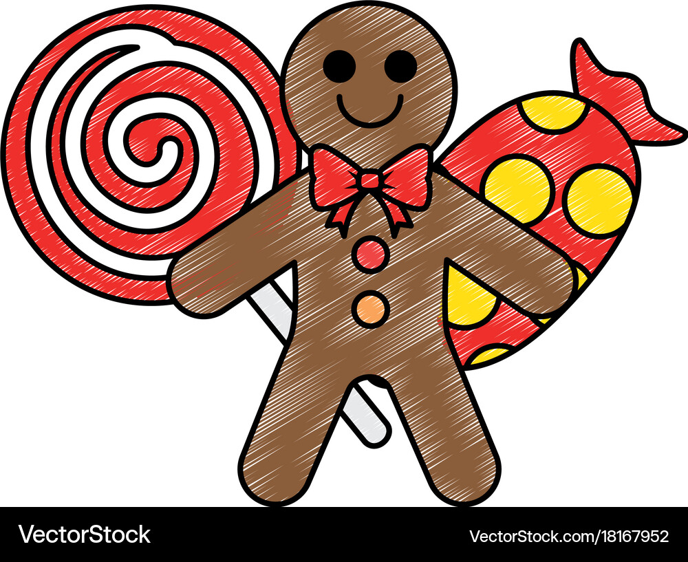 Set candies sweet christmas Royalty Free Vector Image