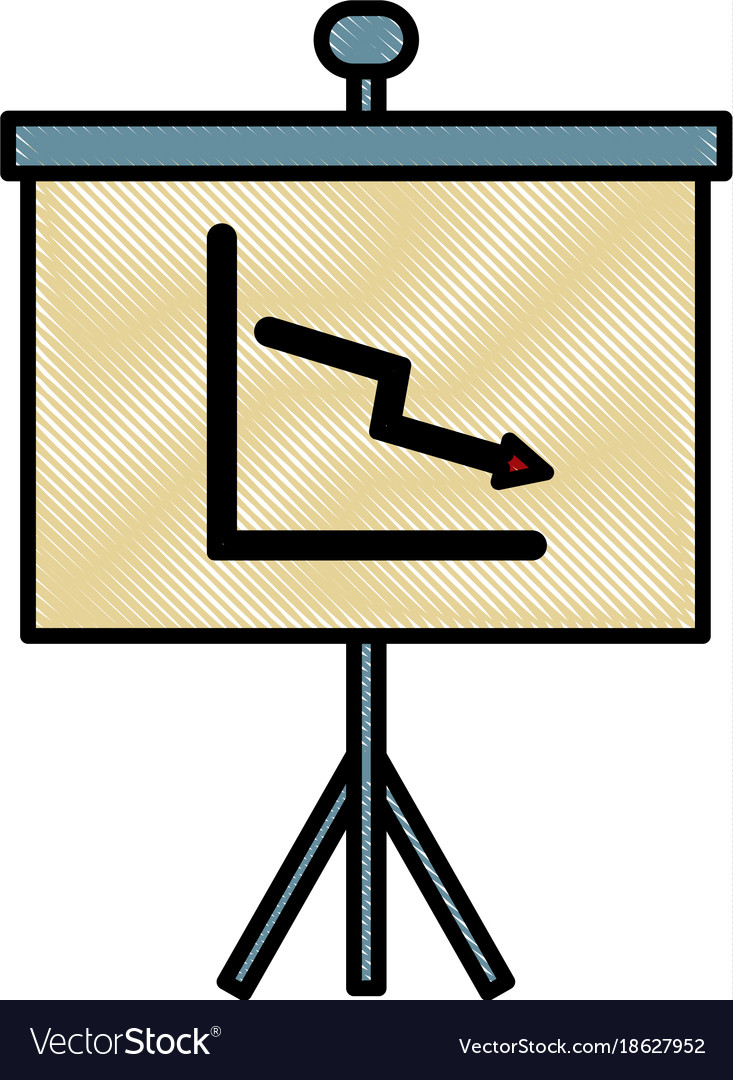 Statistics presentation board Royalty Free Vector Image