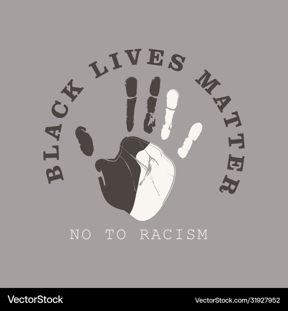 Warning sign black lives matter Royalty Free Vector Image