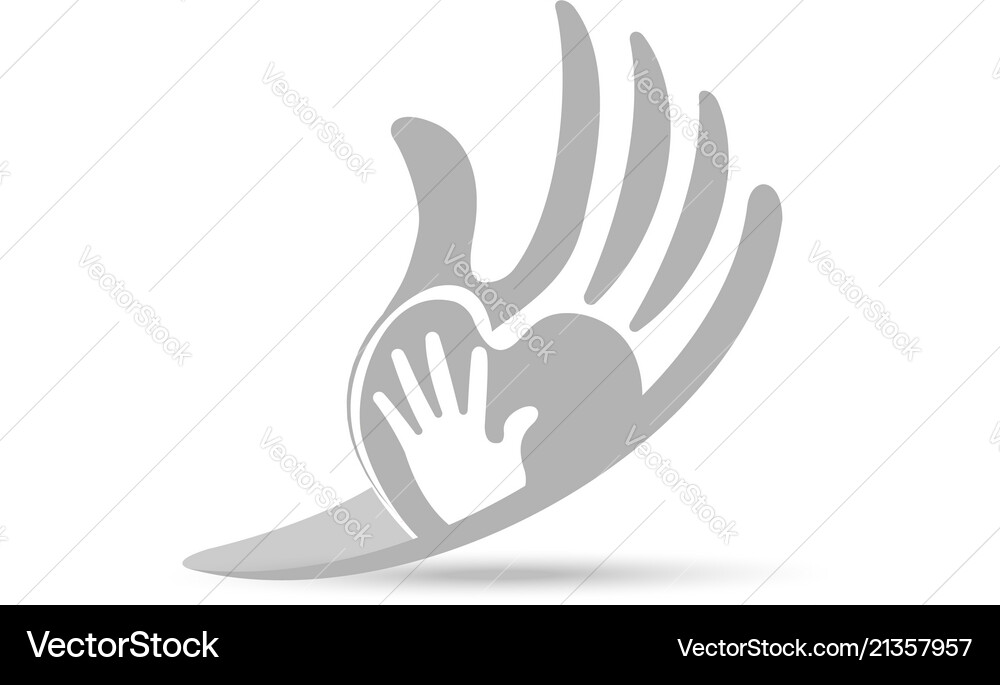 Caring hands warm and loving isolated icon Vector Image