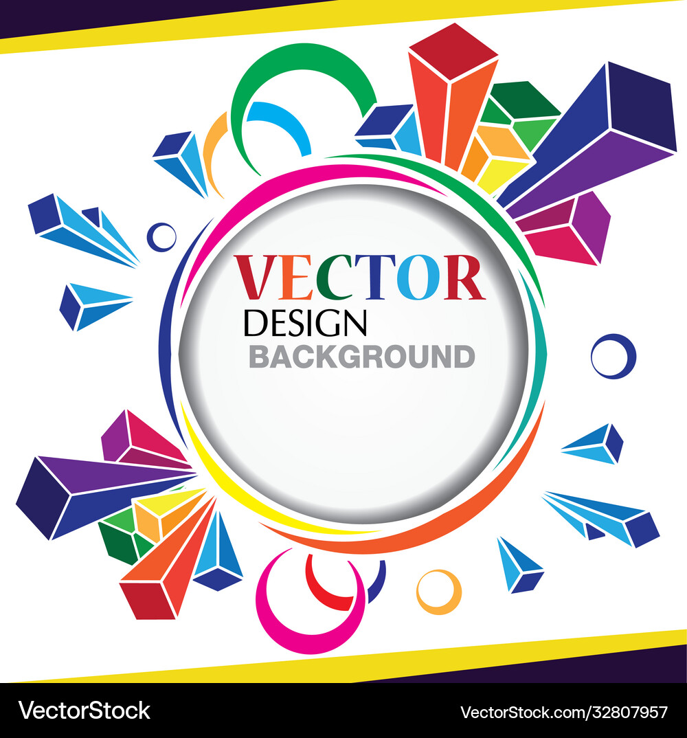 Colorful geometric color ful design Royalty Free Vector