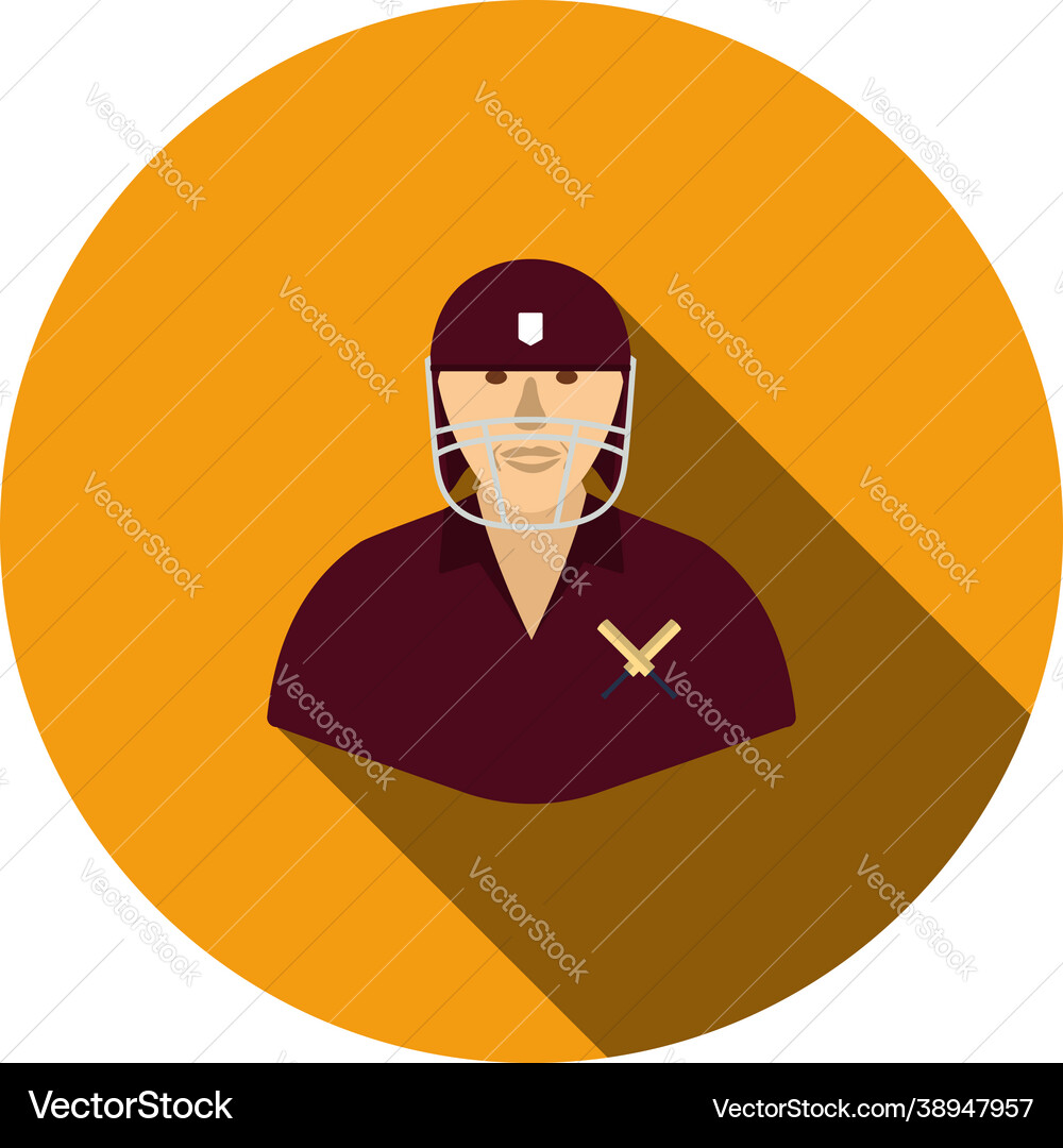 Cricket player icon Royalty Free Vector Image - VectorStock