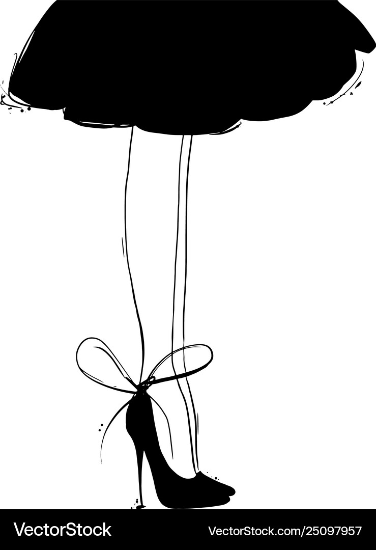 Elegant Girl in Heels Royalty Free Vector Image