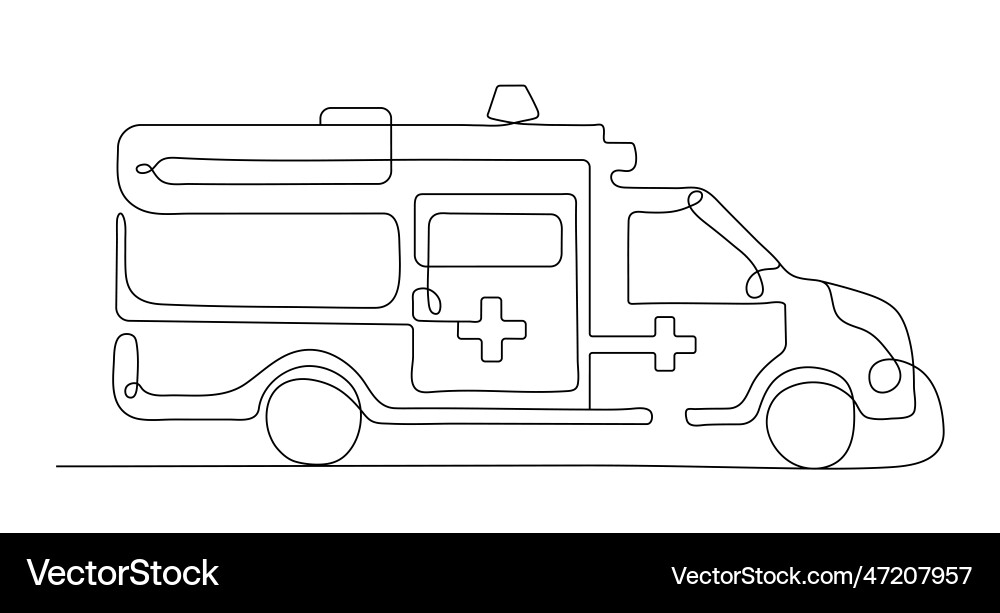 Hospital ambulance line Royalty Free Vector Image