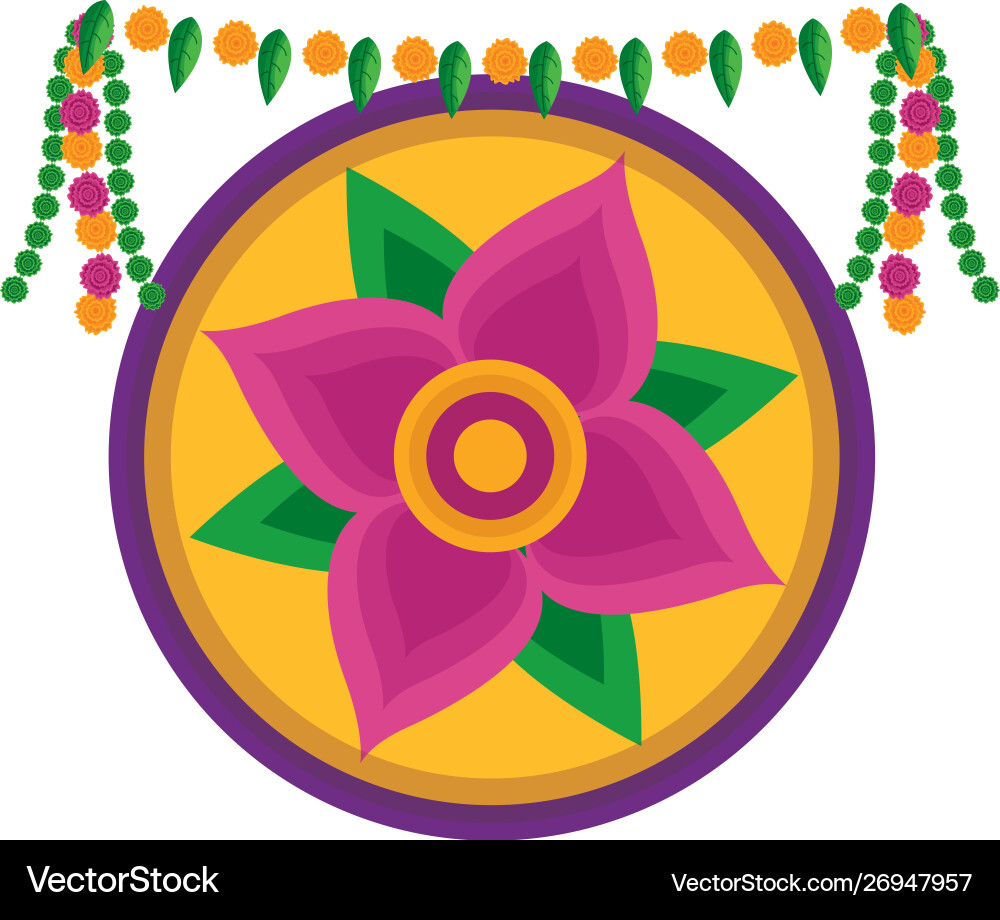 Toran and mandale onam celebration design Vector Image