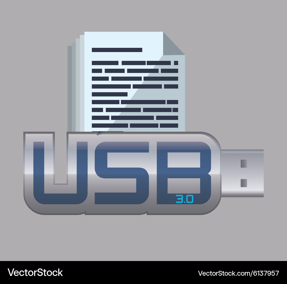Usb design Royalty Free Vector Image - VectorStock