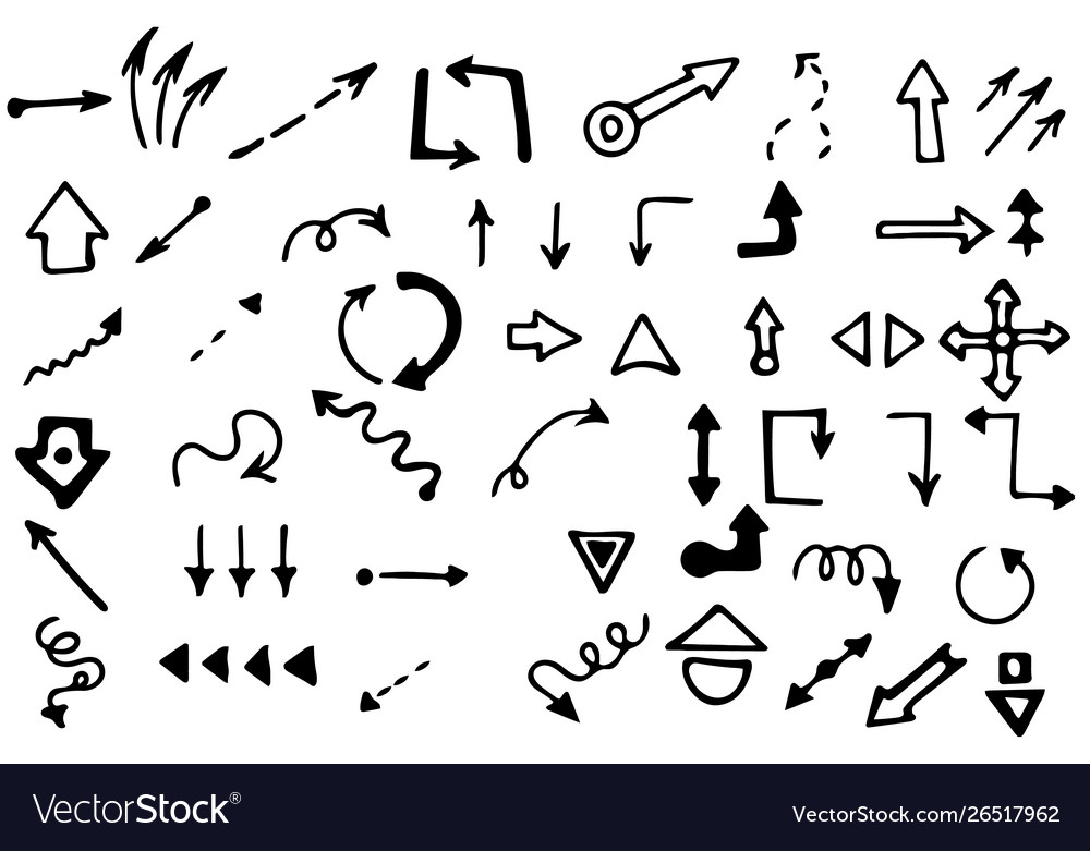 Arrows set Royalty Free Vector Image - VectorStock